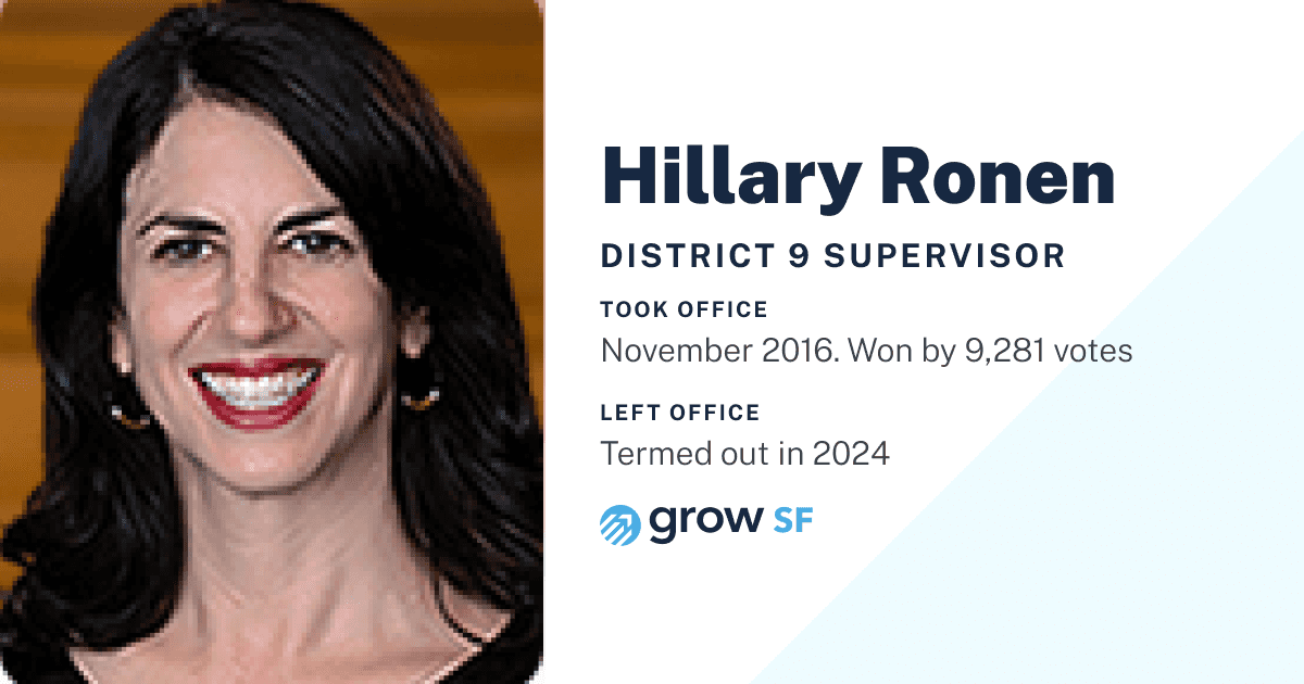 Supervisor, District 9: Hillary Ronen | GrowSF.org